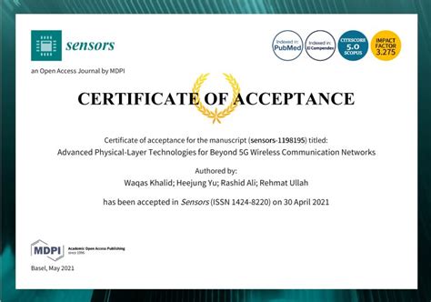 Waqas Khalid On Linkedin Sensors Mdpi