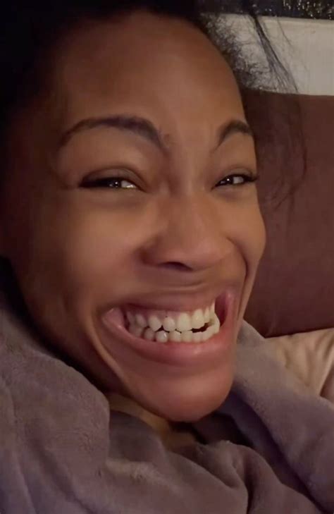 Black Smile Reaction Pic Smiling Reaction Pic Quen Blackwell Funny
