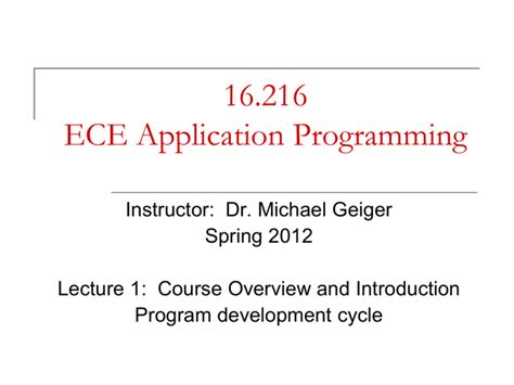 Course Introduction Overview