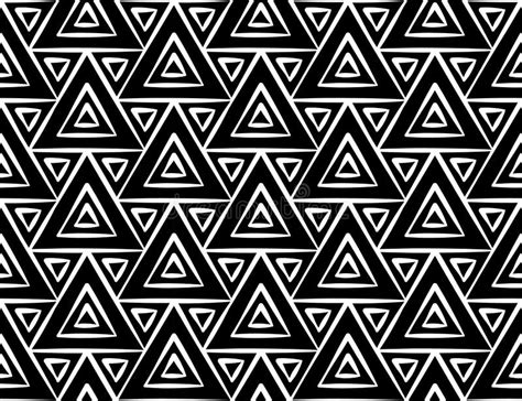 Vector Modern Seamless Geometry Pattern Triangles Black And White