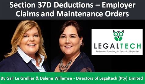 Chris Brits On Linkedin Section 37d Deductions Employer Claims And Maintenance…