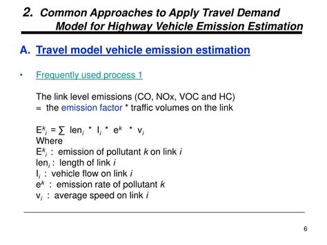 Ppt Travel Model Application For Highway Vehicle Emission Estimation