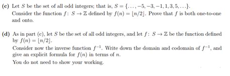 Solved Let S Be The Set Of All Odd Integers That Is S Chegg Com
