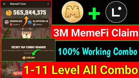 Memefi Secret Combo 24 June Ll Memefi 3m Combo Today Ll Memefi 1 11 Secrer Combo Ll Memefi