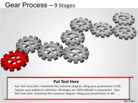 PowerPoint Design Growth Gears Process Ppt Design Slides
