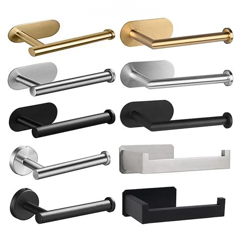 Self Adhesive Toilet Paper Holder Wall Mounted Bathroom 304 Stainless
