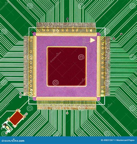 Electronic Circuit Board With Processor Stock Image Image Of Component Motherboard