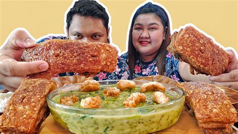 LECHON KAWALI & GINATAANG MONGGO MUKBANG - YouTube