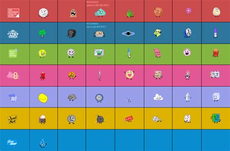 Bfdi Tpot Intro Contestant Cast In Teams With Date By Abbysek On Deviantart