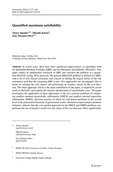 Pdf Quantified Maximum Satisfiability