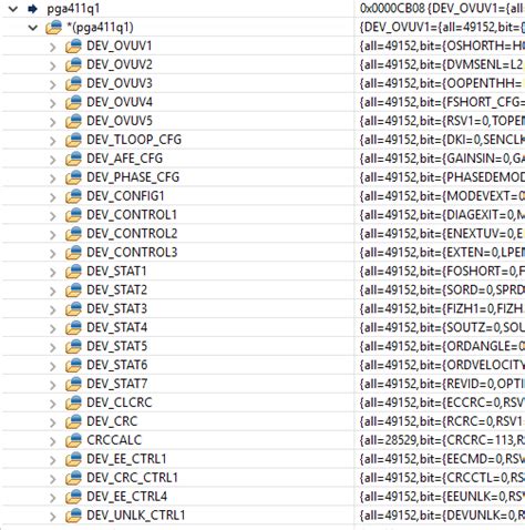 Ccs Pga411 Q1 Pga411 Responses In Initialization Step Sensors Forum Sensors Ti E2e