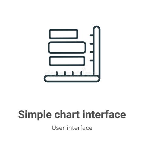 simple chart interface outline vector icon thin line black simple chart interface icon flat