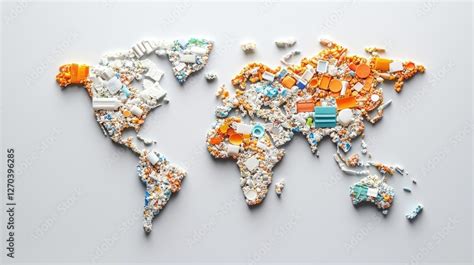 Plastic Pollution Idea Creative Representation Of The World Map Using Plastic Pollution Idea Creative Representation Of The World Map Using