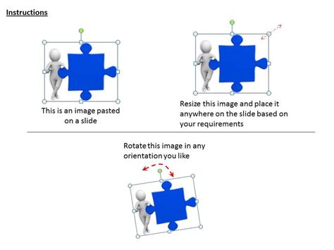 Business Ppt Diagram Man With Blue Puzzle Powerpoint Template PowerPoint Templates