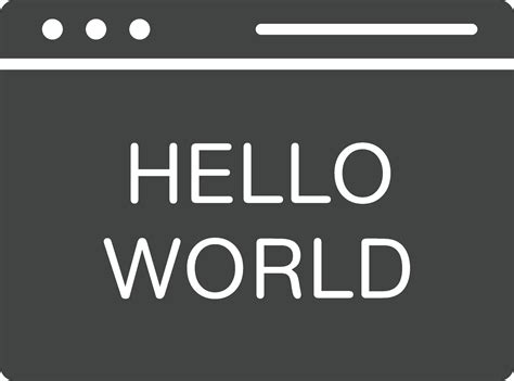 Hello World Program Icon Vector Image Suitable For Mobile Apps Web Apps And Print Media