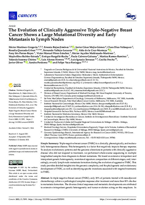 Pdf The Evolution Of Clinically Aggressive Triple Negative Breast Cancer Shows A Large