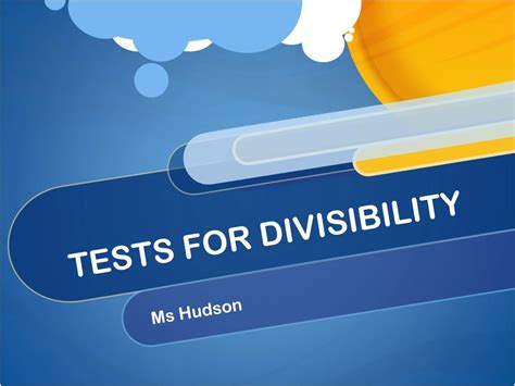 Ppt Tests For Divisibility Powerpoint Presentation Free Download Id 8930726