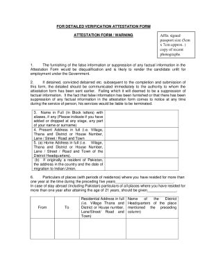 Fillable Online FOR DETAILED VERIFICATION ATTESTATION FORM ATTESTATION Fax Email Print