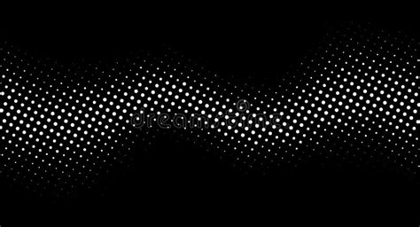 Halftone Wave Pattern Horizontal Background Using Halftone Wavy Dots Texture Stock Vector