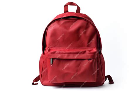 Premium Ai Image White Background With Empty Backpack