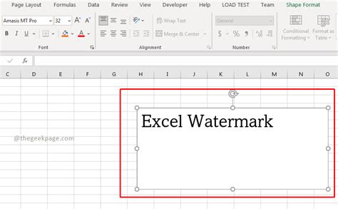 วิธีใส่ลายน้ำใน microsoft excel