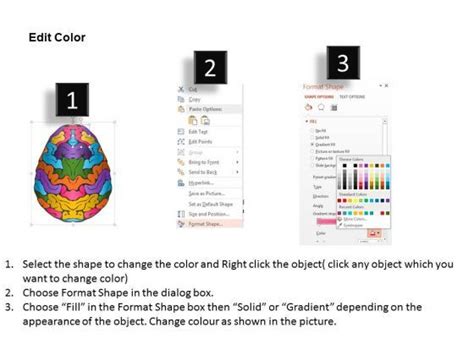 Business Diagram Colorful Brain Graphic With Text Entry Option