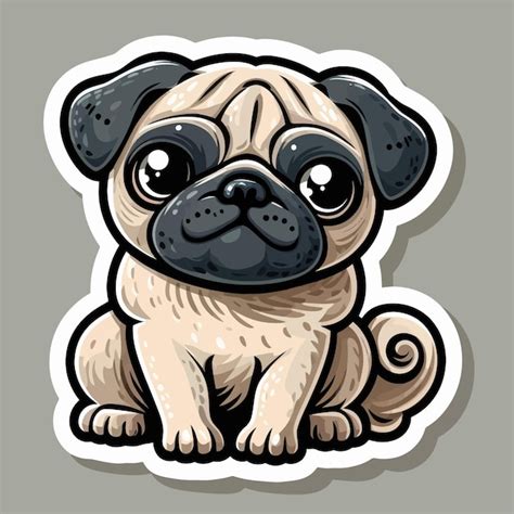 Cute Pug Sticker Images Free Download On Freepik