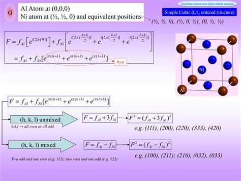 Structure Factor Calculations For X Ray Diffraction Pattern Pptx