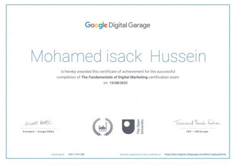 Mohamed Isak Hussein On Linkedin Alhamdulilaah Completing The Course Was Important To Me