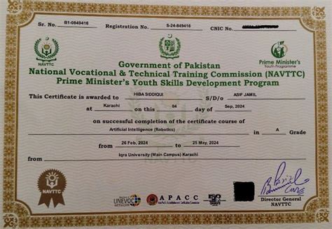 Hiba Siddiqui On Linkedin Artificialintelligence Robotics Ai Youthskillsdevelopment Navttc