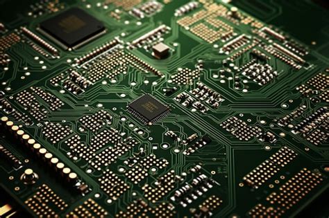 Premium AI Image A Blank Green PCB Without Any Components Ready For Customization