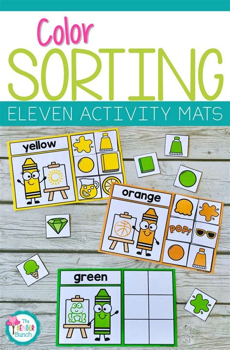 Color Sorting Activity Mats Task Cards Color Sorting Activities Sorting Activities Shape