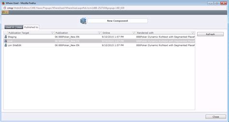 publishing delete component which is not used but rendered with