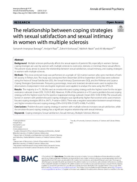 Pdf The Relationship Between Coping Strategies With Sexual