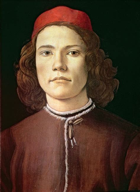 Portrait Of A Babe Man Sandro Botticelli National Gallery London Botticelli