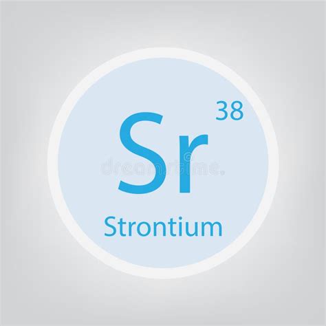 Strontium Chemical Element Periodic Table Symbol 3d Render Stock Illustration Illustration Of