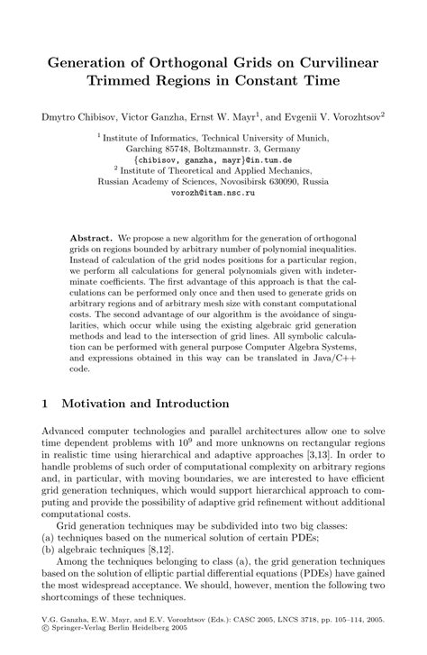 Pdf Generation Of Orthogonal Grids On Curvilinear Trimmed Regions In Constant Time