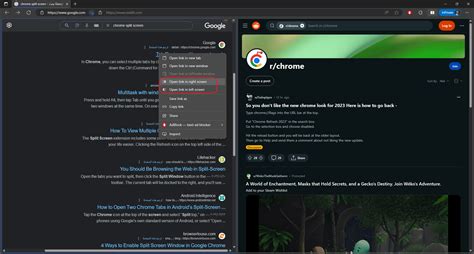 Split Screen Edge Feature R Chrome