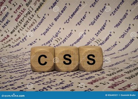Css Cube With Letters And Words From The Computer Software Internet