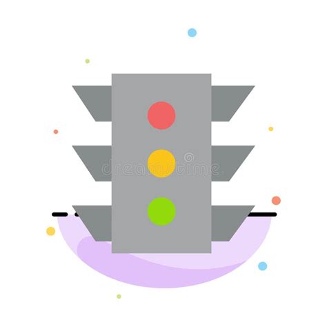 Light Traffic Signal Navigation Rule Abstract Flat Color Icon
