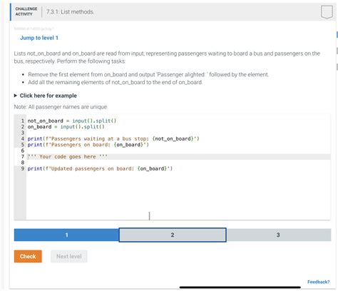 Solved Challenge Activity 731 List Methods Lists Notonboard