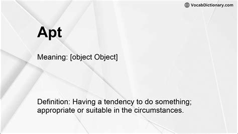 Apt Meaning Youtube