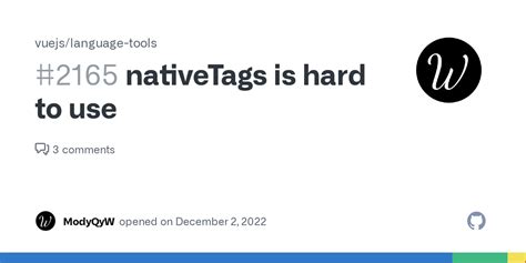 NativeTags Is Hard To Use Issue Vuejs Language Tools GitHub