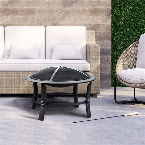 Peaktop By Teamson Home Outdoor Wood Burning Fire Pit Garden Firepit Teamson Uk