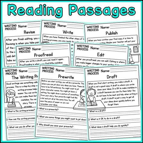 Writing Process Reading Comprehension Passages And Questions Etsy