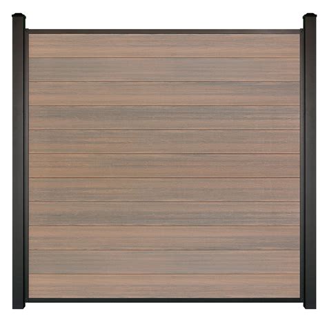 Slipfence 6 Ft X 6 Ft Mahogany Colour Composite Fence Panel The