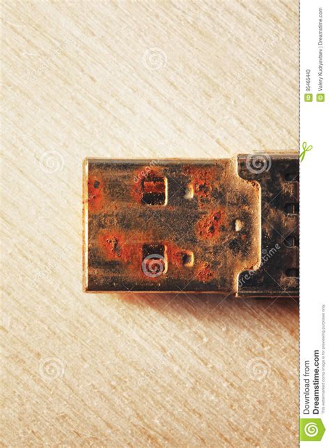 Rusty USB Flash Drive Connector Stock Image Image Of Date Computers