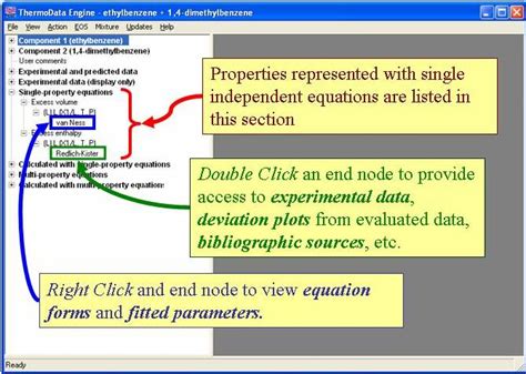 Fitted Single Property Equations Binary