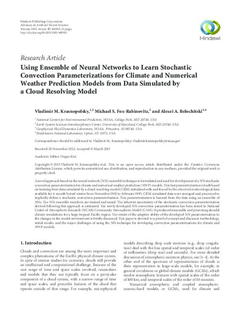 pdf using ensemble of neural networks to learn stochastic convection