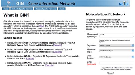 Figure B1 Molecule Query Screen Of Gin Na Download Scientific Diagram